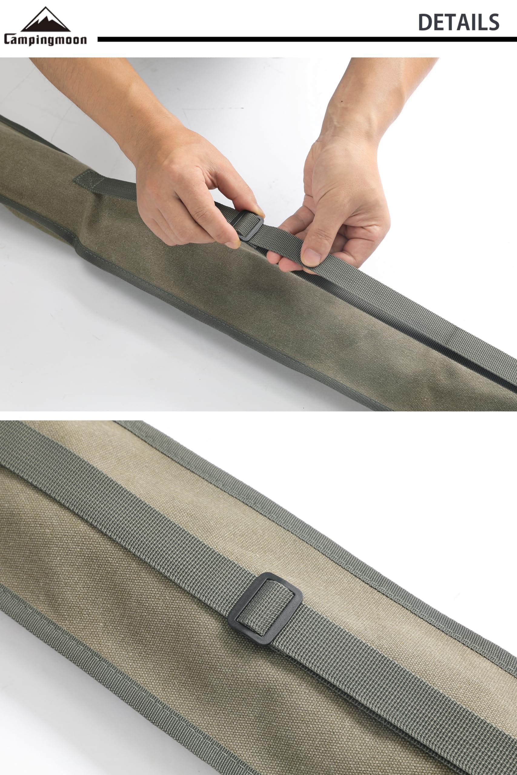 camping moon CAMPINGMOON Canvas Pole Pile Driver Case Carrying Bag Tripod Stand Storage Case D-240B