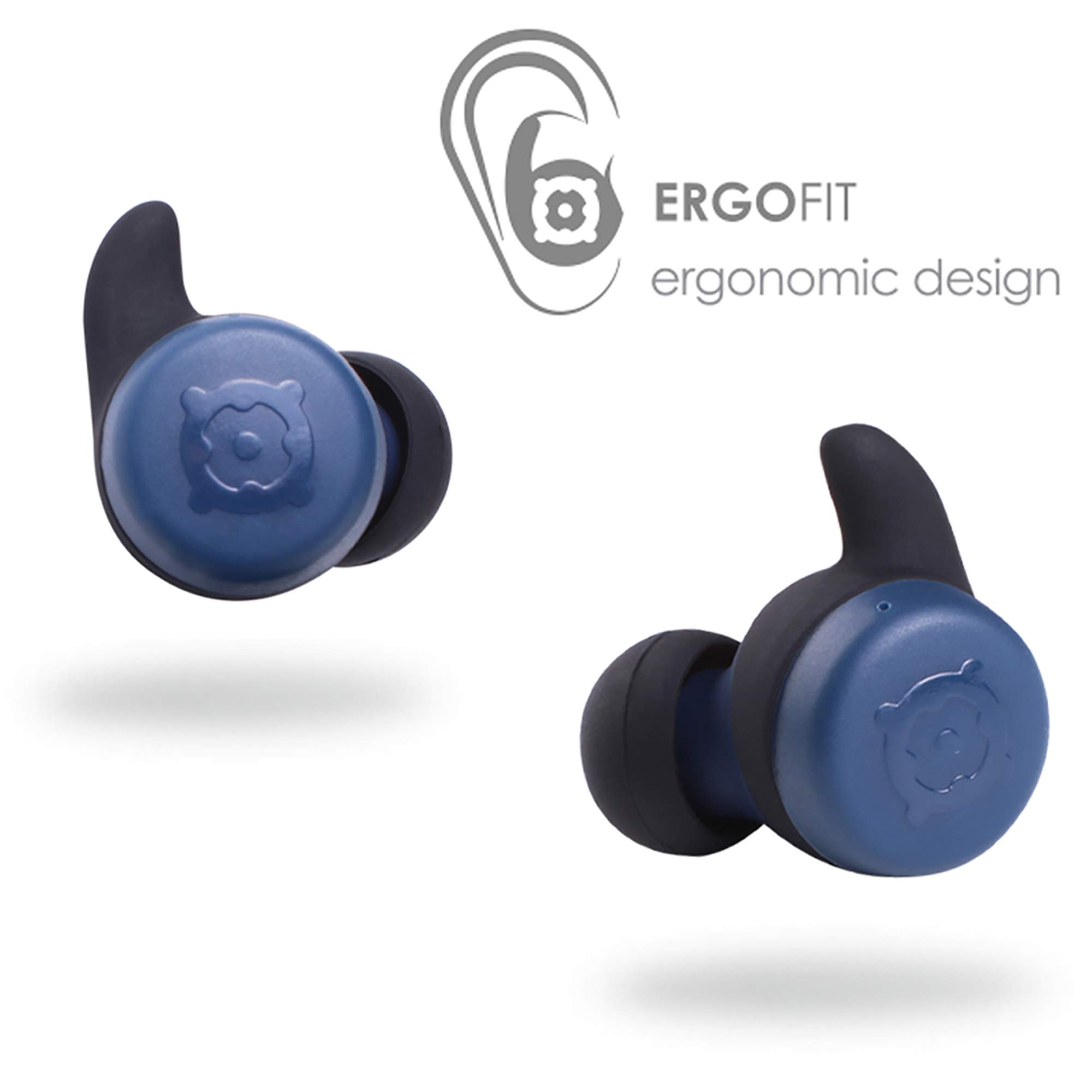 BoomPods Boombuds X True Wireless - Bluetooth Earbuds IPX 6 Water Resistant/Sweatproof Ergofit, Portable Magnetic Charging Case, Best Sports Earphones (Blue)