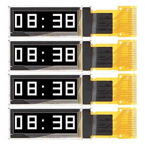 Display Screen, Lightweight 4 Pcs Flexible Display Screen Module Energy Saving 15 Pin for Electronic Components(White)