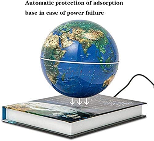 Floating Globe with Book Base Magnetic Levitation Floating Earth Globe World Map for Home Office Desk Decoration Ornament,D World Globe (A) (A)
