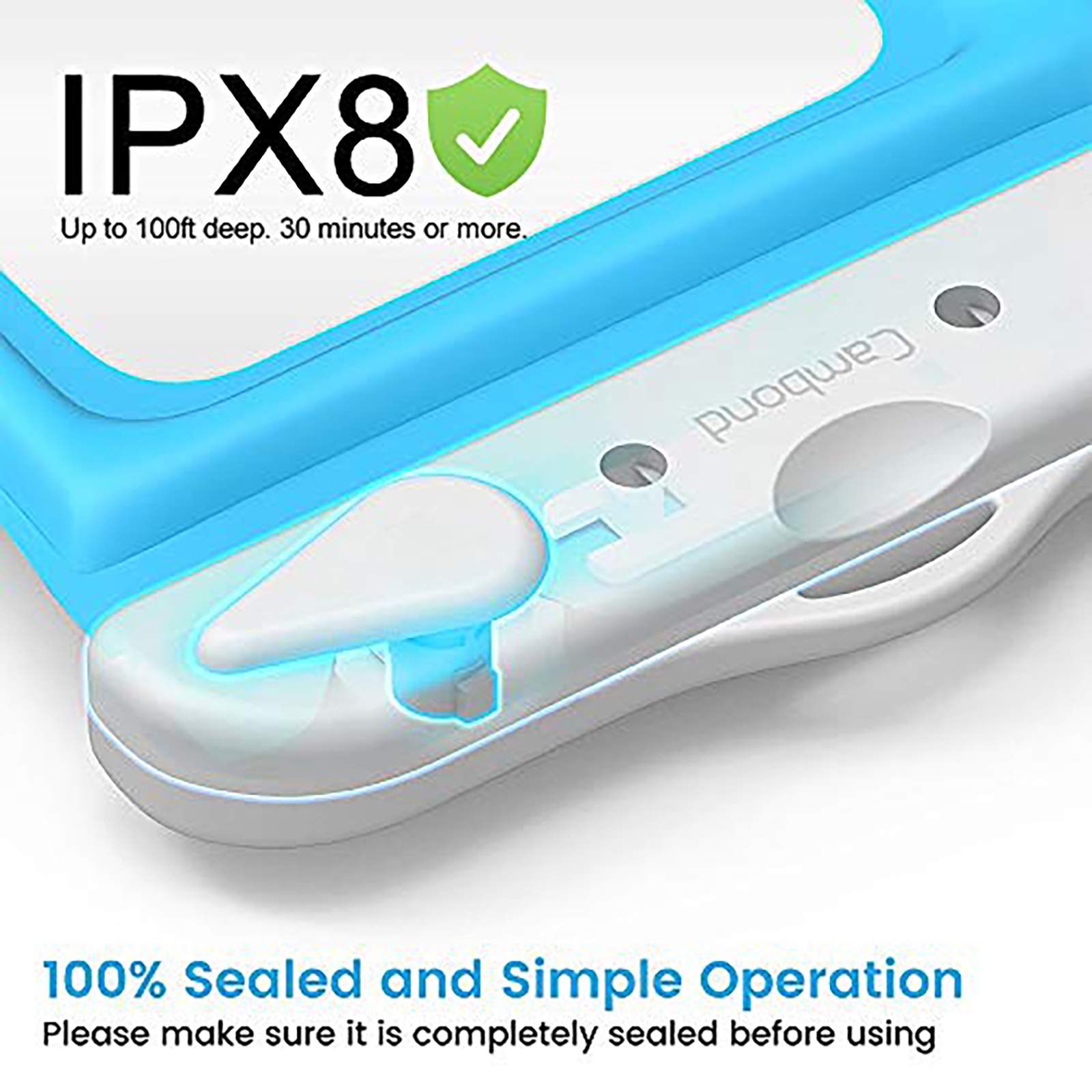 Cambond Waterproof Phone Pouch Compatible with iPhone, Water Proof Cell Phone Case Dry Bag for iPhone 13 12 Pro Max, 11, XS, XR, X, Galaxy Pixel, Snorkeling Cruise Ship Kayaking, 4 Pack