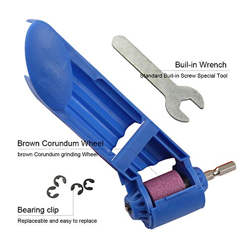 Drill Grinder Grinding Tool for Drill Polishing Wheel Drill Bit Sharp Sharpener Diamond Hand Drill Sharpening Tool Portable Drill Powered Tool 2pcs (2, Blue &Orange)