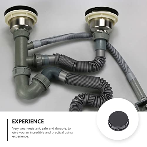 DEPILA Drain 6pcs Plastic Pipe Caps Hose Cap Pipe Fitting Cap Sewer Pipe Cap Tubing End Cap PVC Pipe Cap for Kitchen Drain Pipe 45MM Plug
