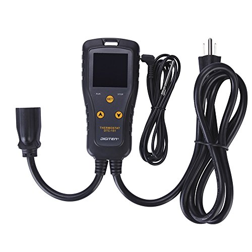 DIGITEN Temperature Controller Heat Mat Thermostat Outlet DTC151 Digital Temperature Controller 110V 15A Reptile Thermostat Greenhouse Thermostat Aquarium Temperature Controller Heating Cooling Mode