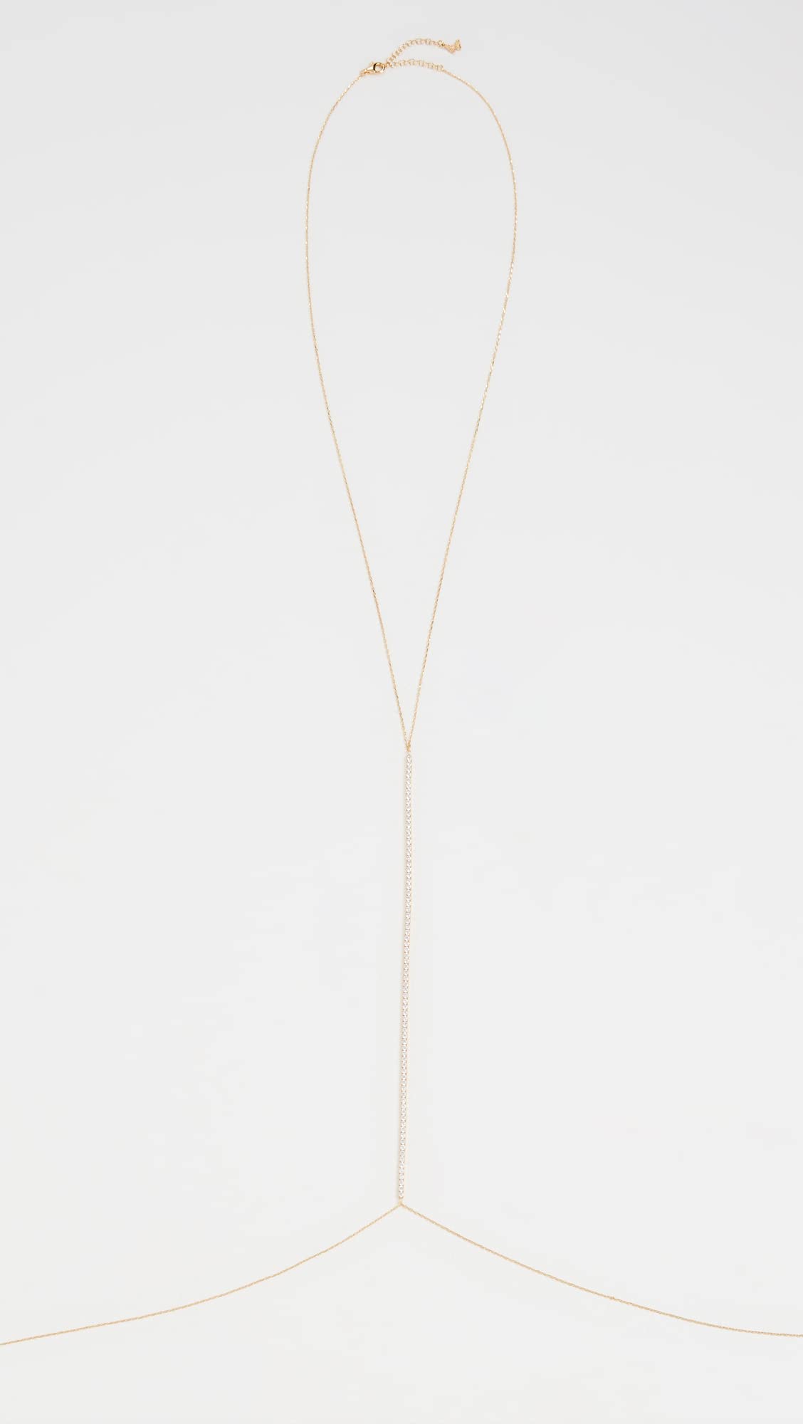 By Adina Eden Women's Tennis Body Chain, Gold, One Size