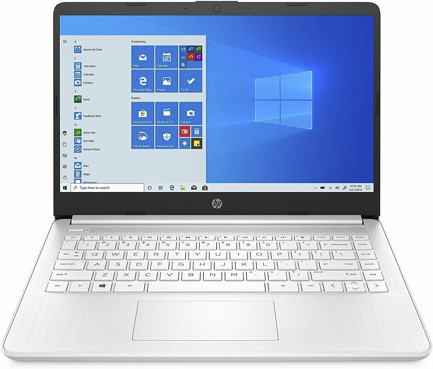 HP Stream 14inch HD Touchscreen Display, Intel Celeron N4020 Dual-Core, 4GB DDR4 Memory,192GB Storage(64GB eMMC+128GB Card),Bluetooth,1-Year Microsoft 365,Win10,Snow White,TGCD Bundle
