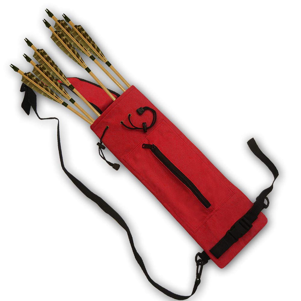 Carol Archery Back Bow Arrow Quiver with Zipper Pocket 151118RED