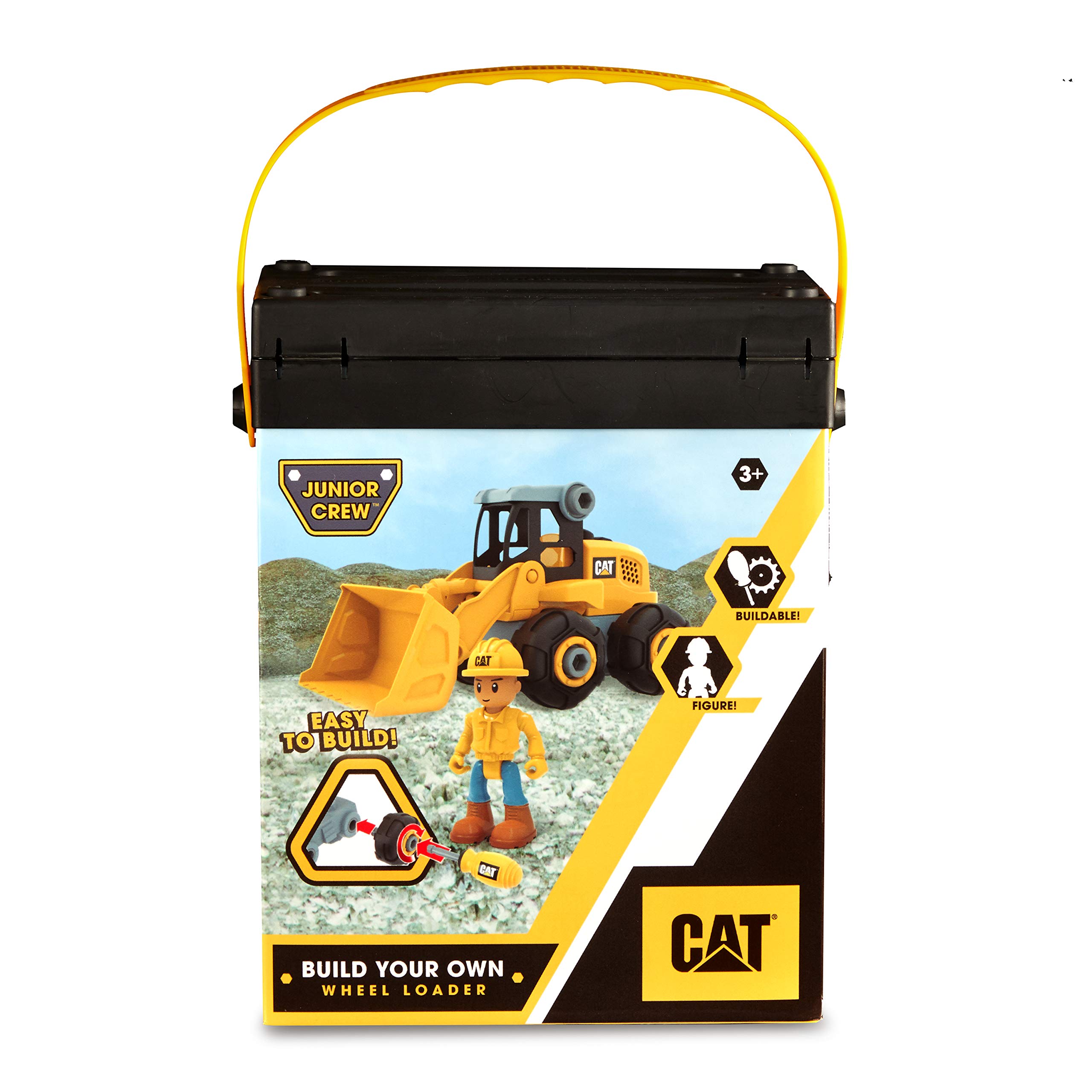 CAT Construction Toys, Construction Junior Crew, Build Your Own Wheel Loader Building Toy, Ages 3 and up
