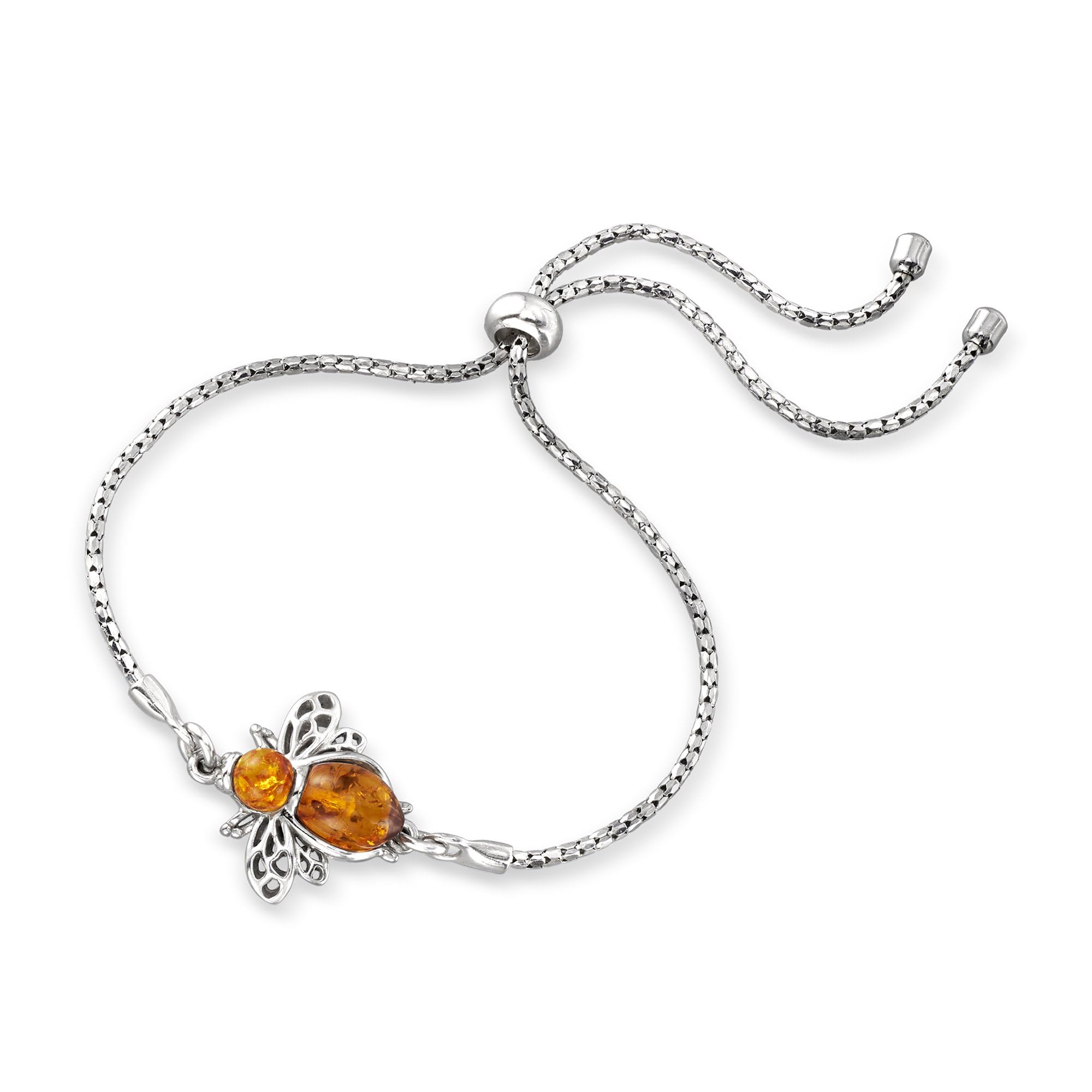 Ross-Simons Gemstone Bumblebee Bolo Bracelet in Sterling Silver
