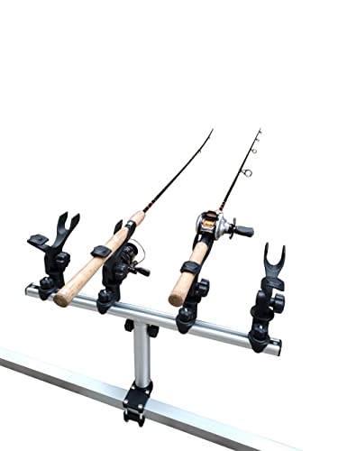 Brocraft Crappie Rod Holder for Pontoon Boat/ Pontoon Boat Rod Holder System/ Square Rail Mount Rod Holder System
