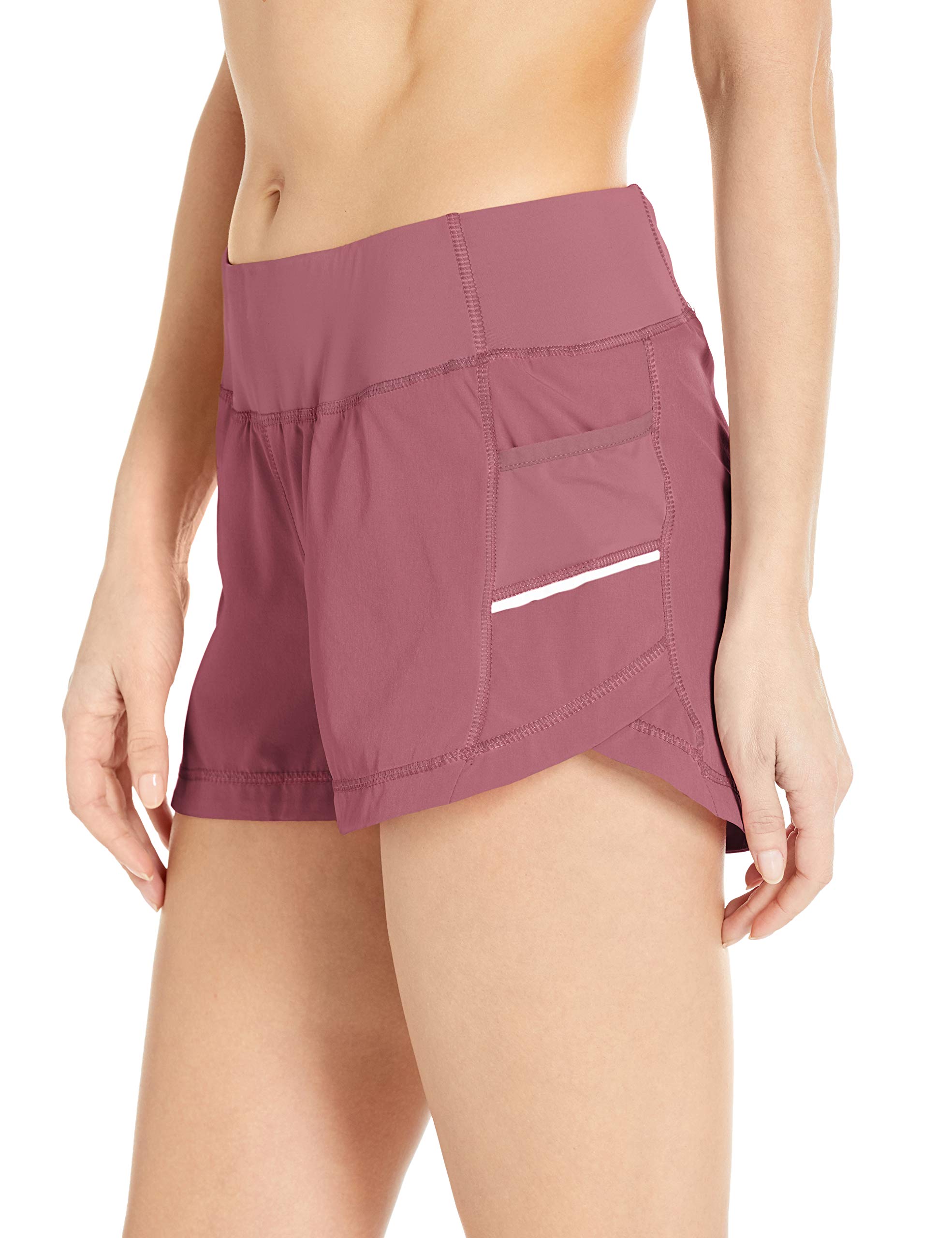 Body Glove Active Women's Buck UP Loose FIT Activewear Short, Rosewood, X-Large