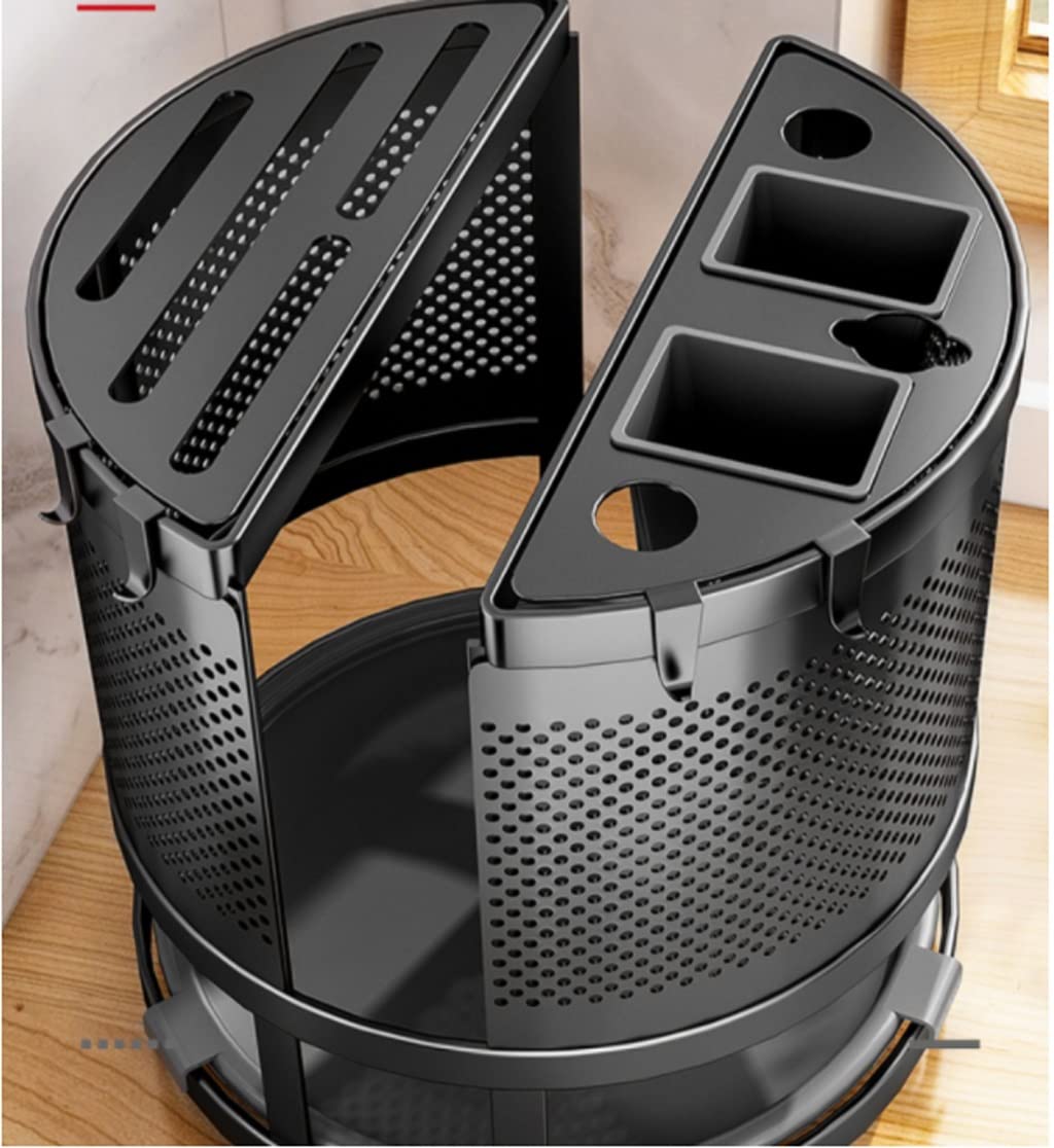 CZDYUF Rotating Knife Rack Multifunctional Put Kitchen Knives Chopsticks Chopping Board Kitchen Shelves