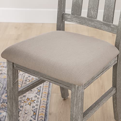 Powell Turino Dining Set, Grey Oak Finish, 6 Chairs