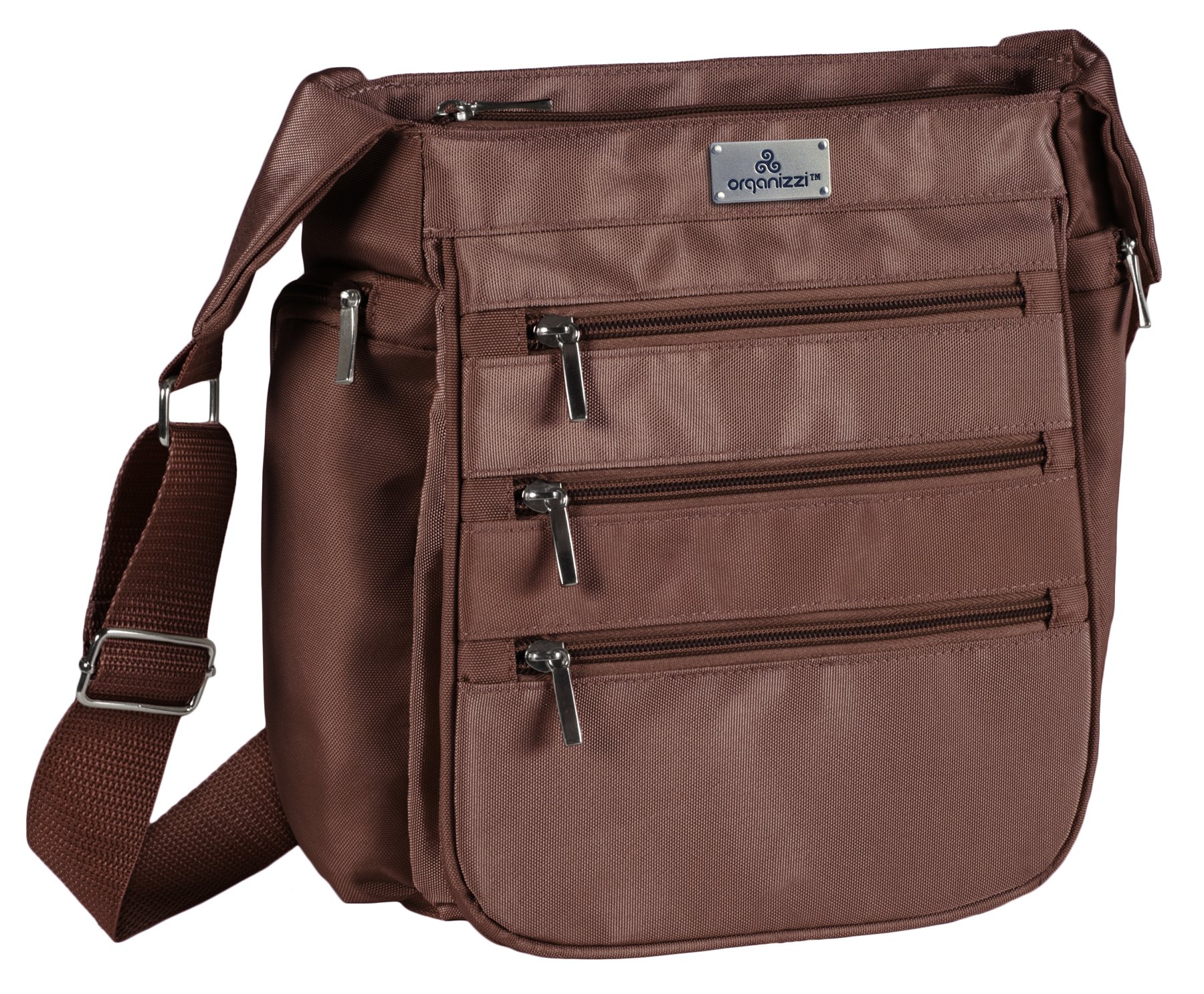 Organizzi™ Cross-Body DayBag with RFID Protection - Assorted Colors (Chocolate)