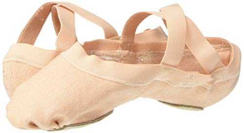 Bloch girls Synchrony Split Sole Stretch Canvas Slipper / Ballet Shoe, Pink, 1.5 Little Kid US