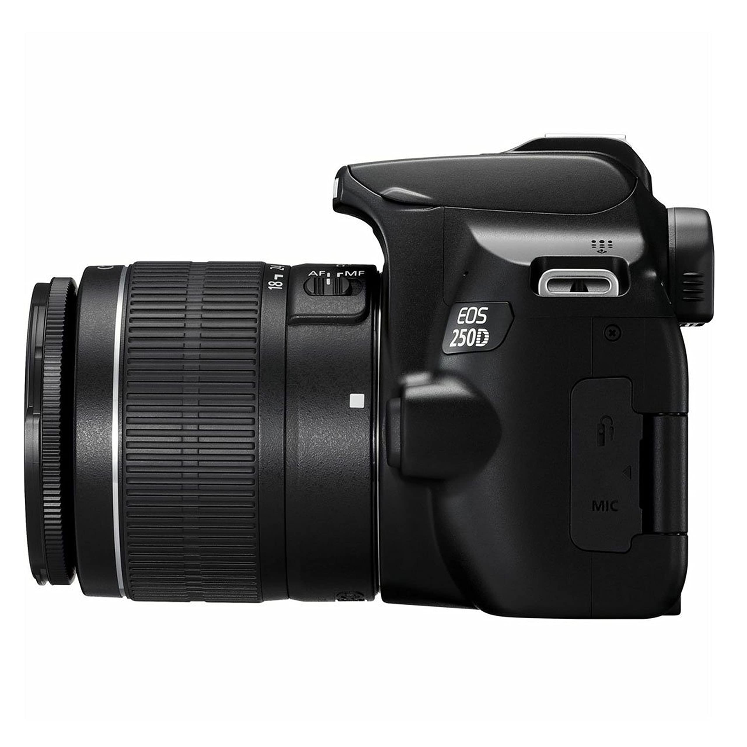 Canon EOS 250D (Rebel SL3) DSLR Camera w/18-55mm F/3.5-5.6 Zoom Lens + 2X 64GB Memory + Case + Filters + Tripod + More (35pc Bundle)