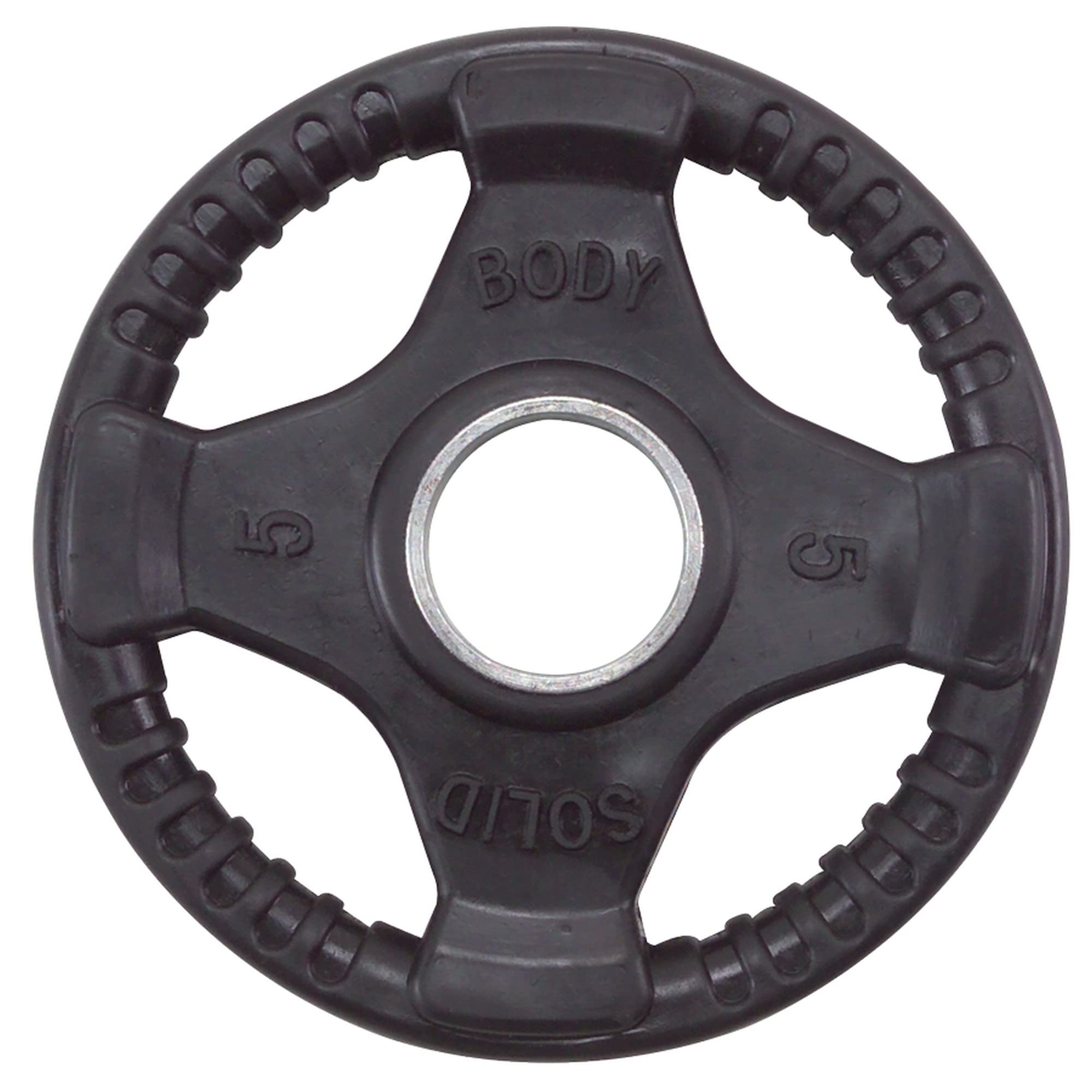 Body Solid ORST105 Olympic Rubber Grip 105 lbs. Weight Set, Black