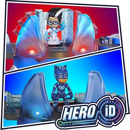 PJ Masks Deluxe Battle HQ Preschool Toy, Headquarters Playset with 2 Action Figures, Cat-Car Vehicle, and More for Kids Ages 3 and Up
