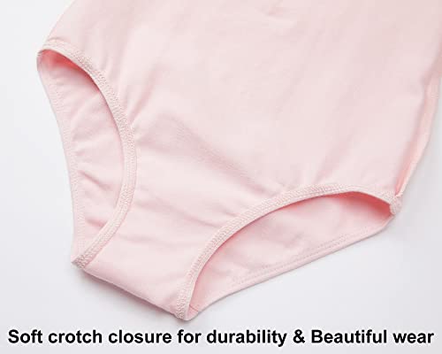 Camisole Leotard for Girls Dance Size 8-9 Years Old Pure Pink One Piece Ballet Undergarment