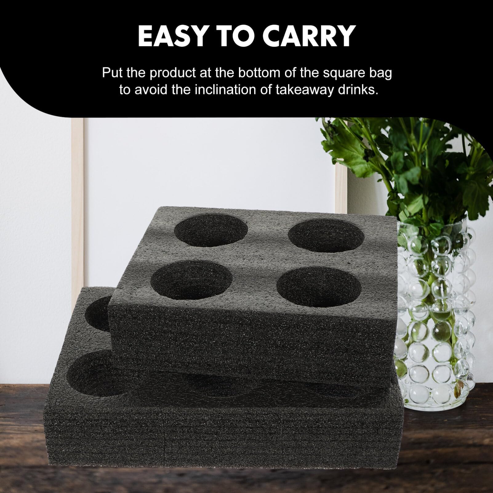 Cabilock 2pcs Pearl Cotton Cup Holder Drink Carrier Tray Cup Foam Holder Cup Carrier Tray Reusable Coffee Cup Carrier Tray car Coffee Cup Holder Drink Carrier for take Foam Stand Commercial