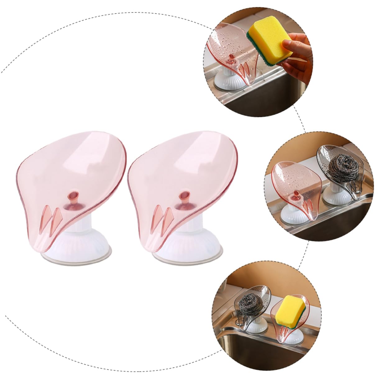 Cabilock 2pcs Soap Box Soap Drip Tray Wall Soap Dispenser Tray Wall Soap Dispenser Bracket Drain Soap Container Wall Hand Soap Dispenser Wall Soap Rack Foam Soap Shelf Plastic Tub to Rotate