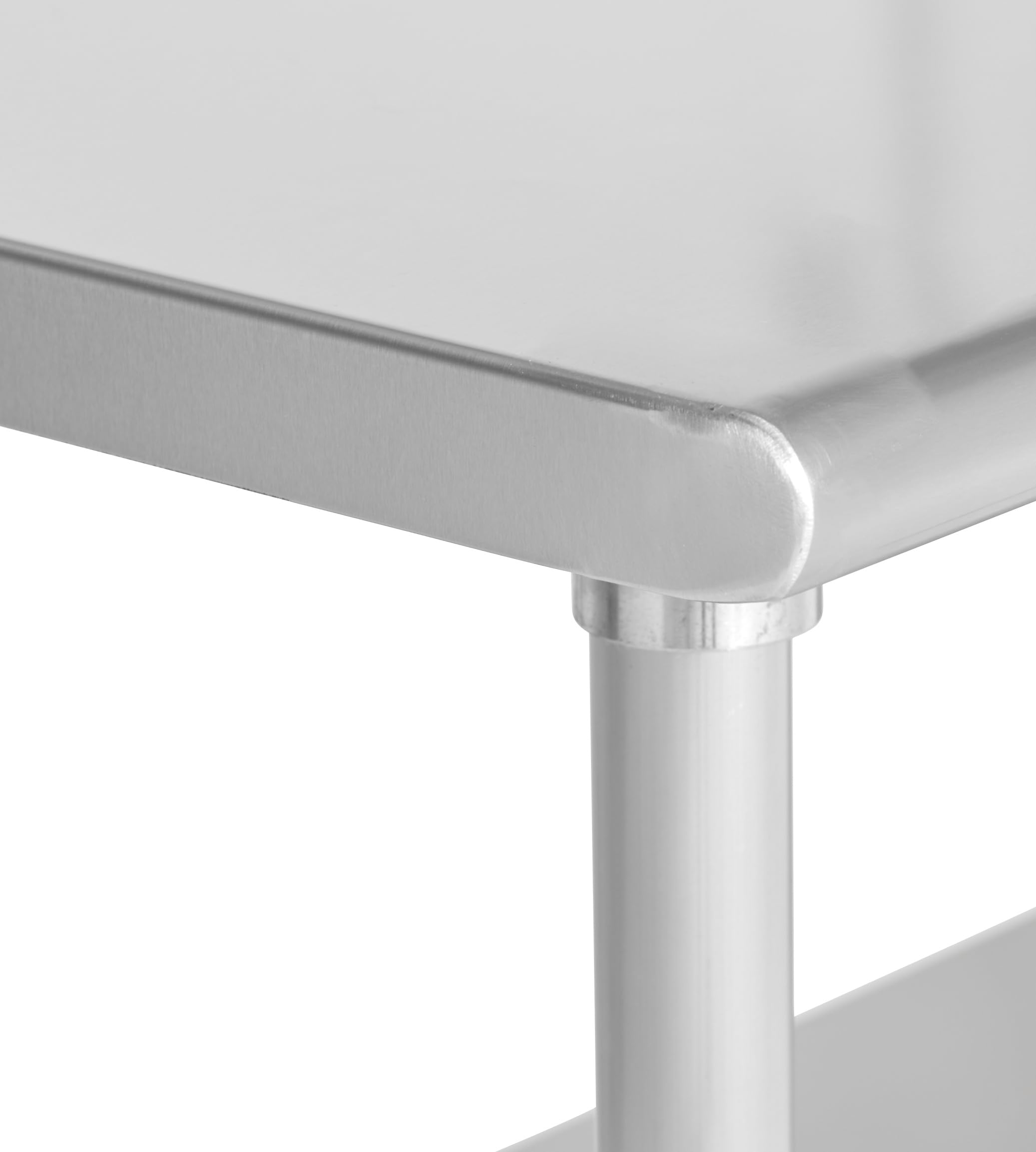 Kratos Stainless Steel Kitchen Prep Table 24" Dx24 W with Undershelf, NSF Worktable for Restaurants - 18ga/430SS (28W-062)