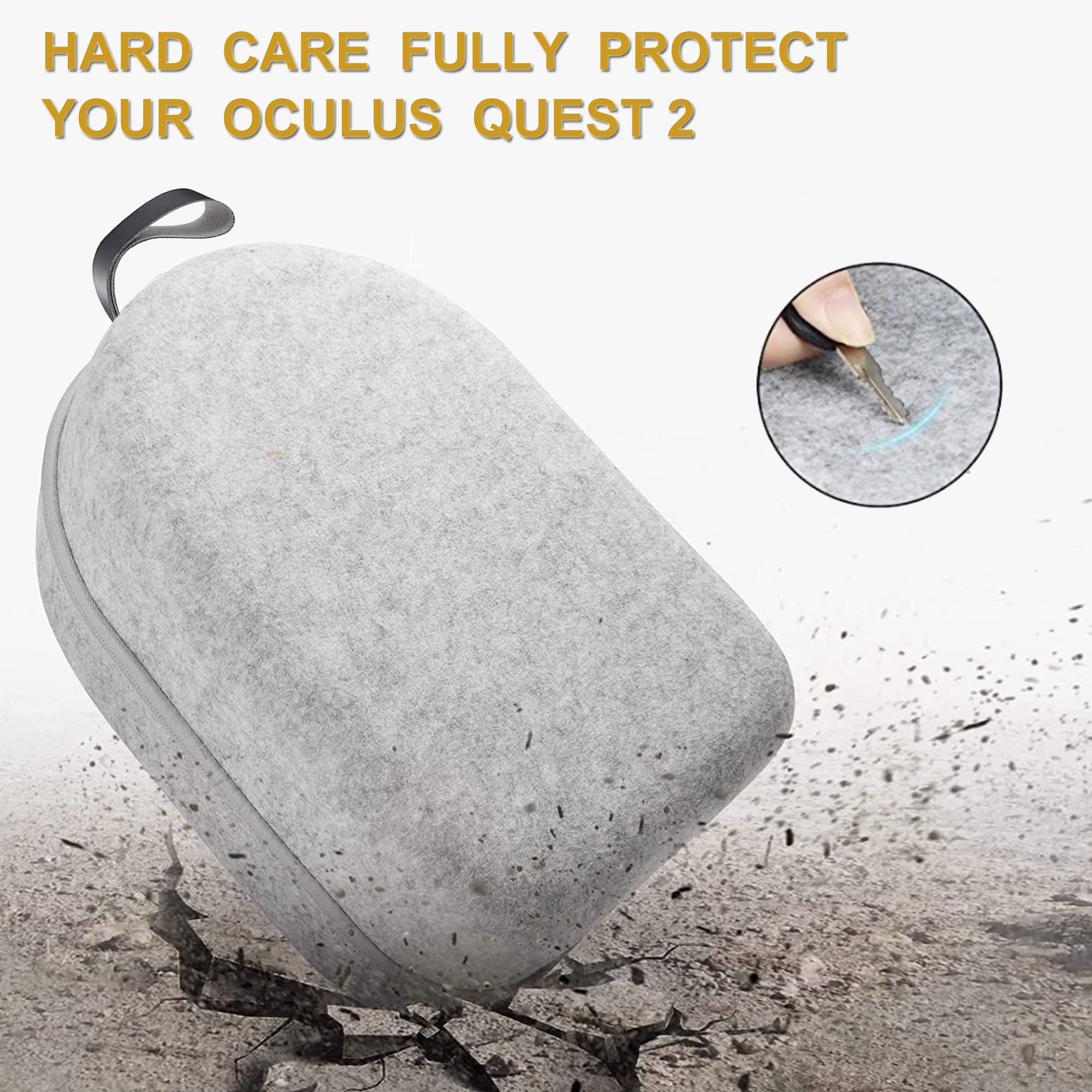 Carrying Case Accessories for Oculus Quest 2, Hard Carrying Case Compatible with Oculus Quest 2/Elite Strap Edition, Large Space Cover Storage Bag, Suitable for Travel, Home Storage