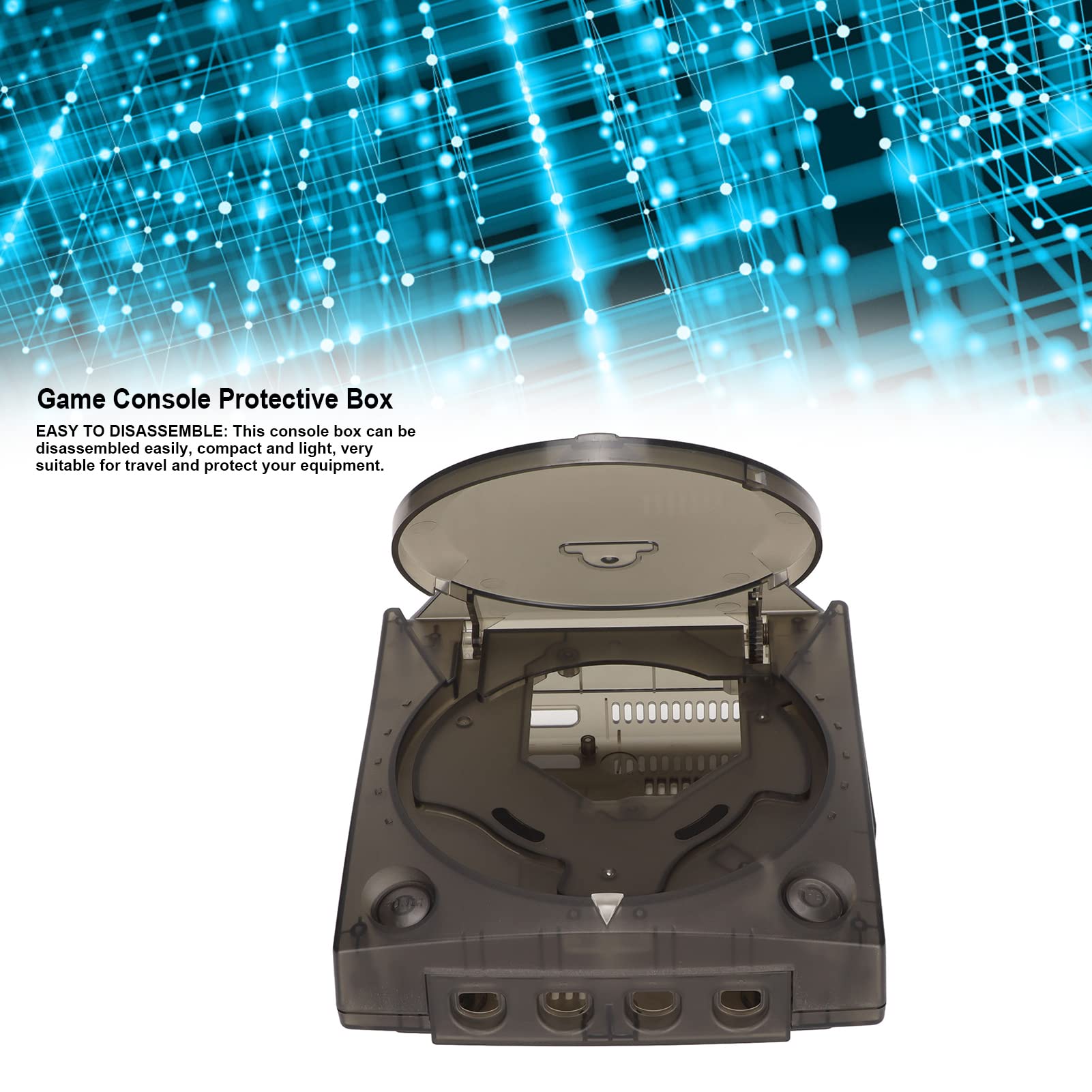 Cuifati Housing Shell,Plastic Housing Shell Translucent Shock Absorbing Scratch Resistant Game Console Box for SEGA Dreamcast DC