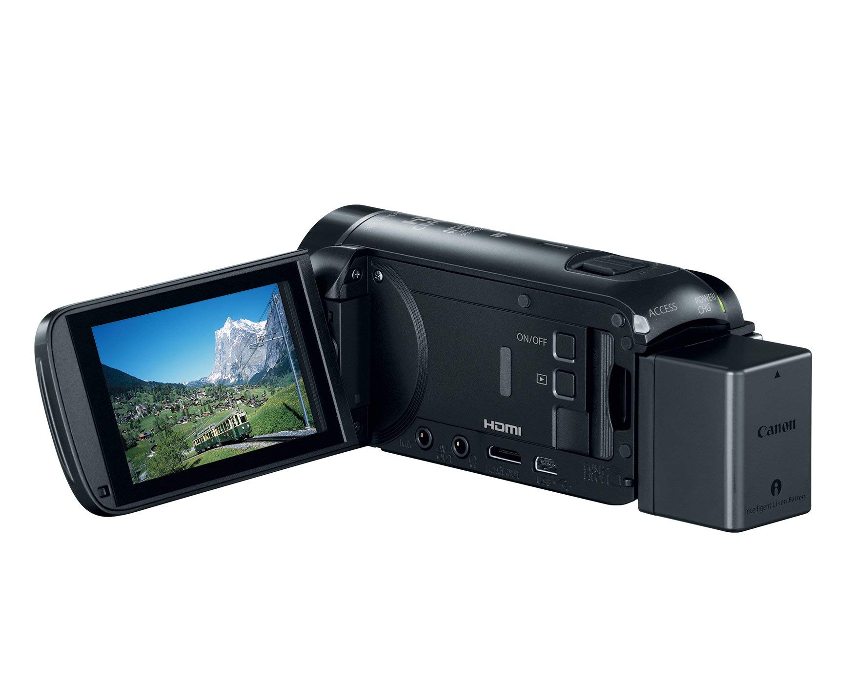 Canon VIXIA HF R80 Portable Video Camera Camcorder with Built-in Wi-fi, Full HD CMOS Sensor, 3.0-inch Touch Panel LCD, Digic DV 4, and 57x Advanced Zoom, Black, Approx. 8.5 oz Body Only
