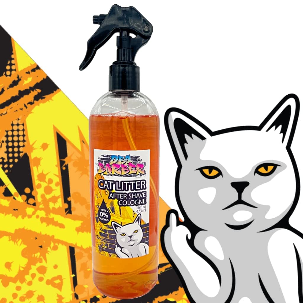 D.B.A. Barber After Shave Alcohol Free- No Bumps -No Irritation- Sensitive Skin-spray Bottle (CAT LITTER)