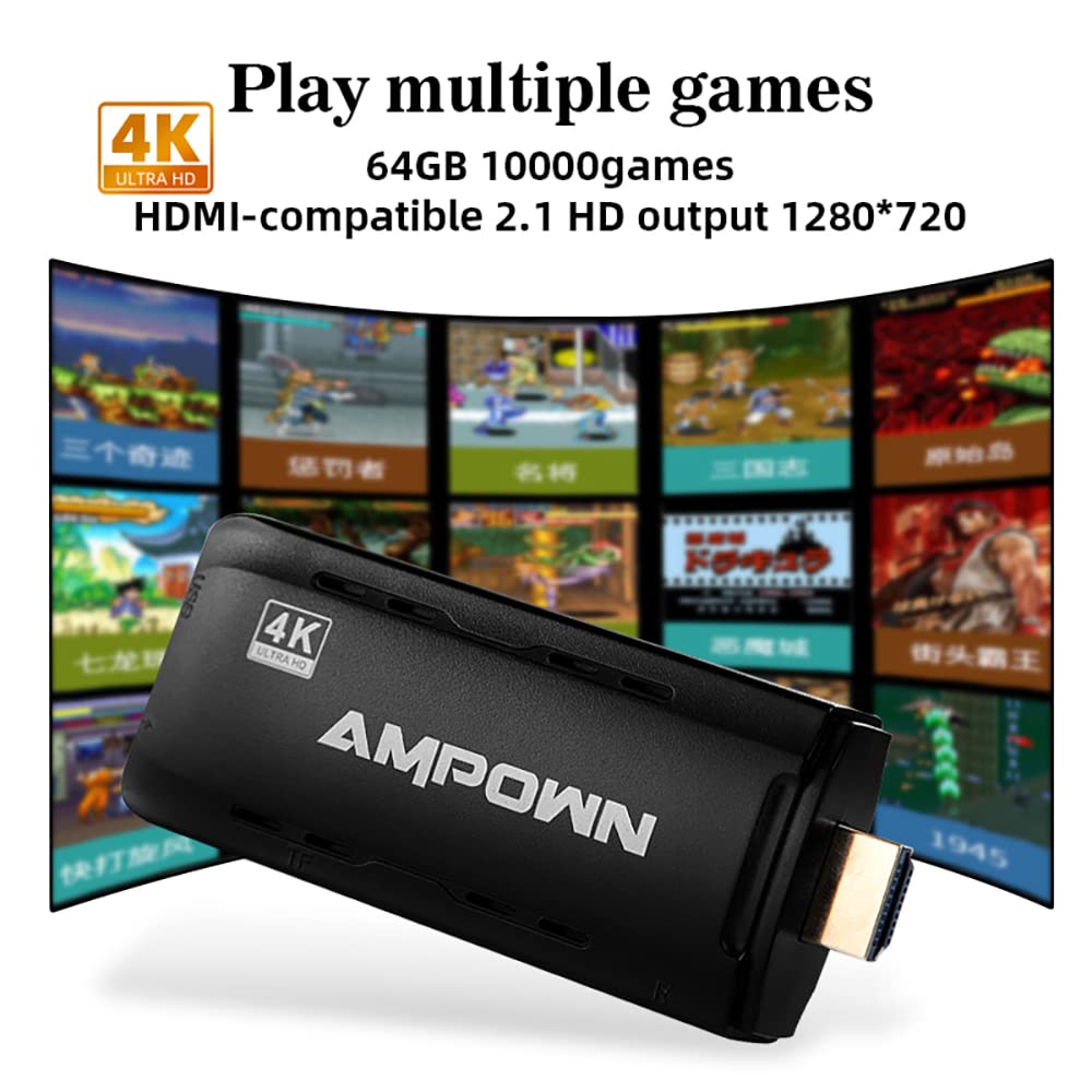 Data Frog U9 TV Game Stick With Two 2.4G Wireless Controller 64GB 10000 PS PSP Retro Video Games Console Gaming Player GameBox