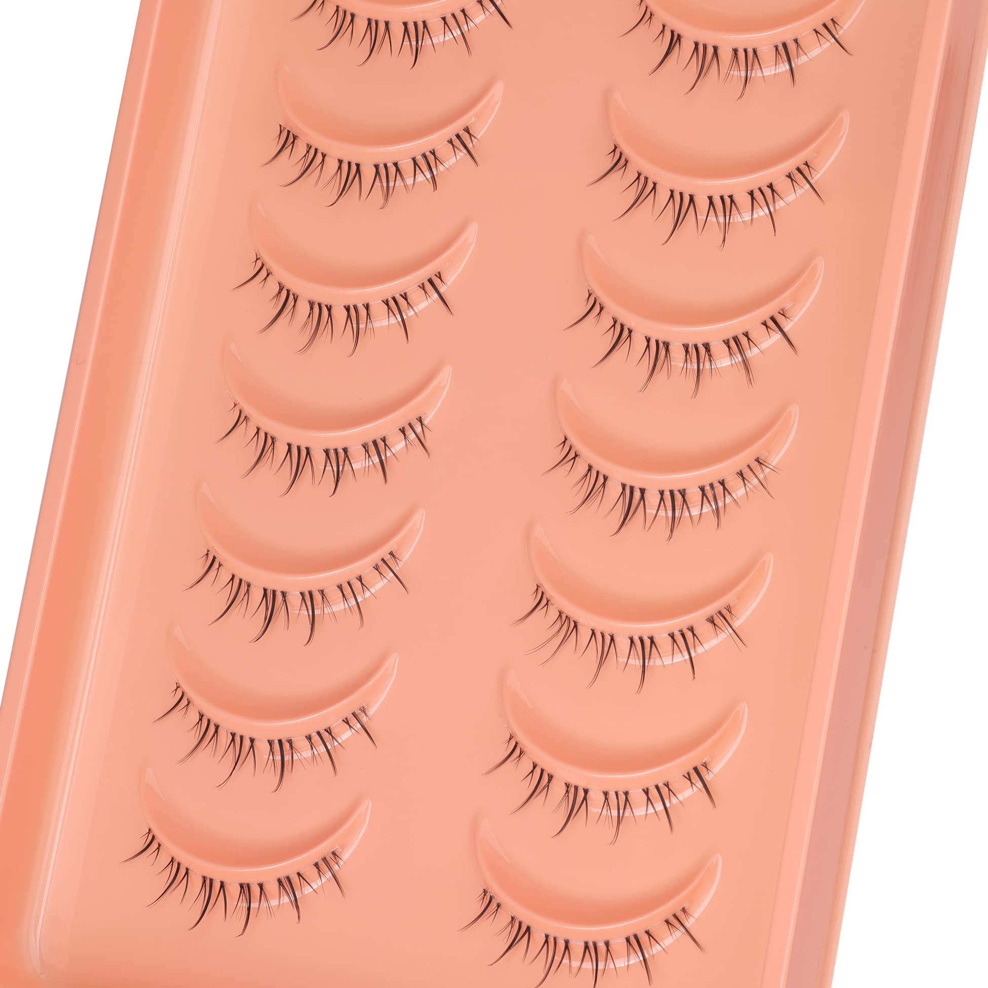 Bottom Lashes Wispy Clear Band Bottom Eyelashes Manga Lower Fake Eyelashes Natural Look Short Under Lash 7 Pairs