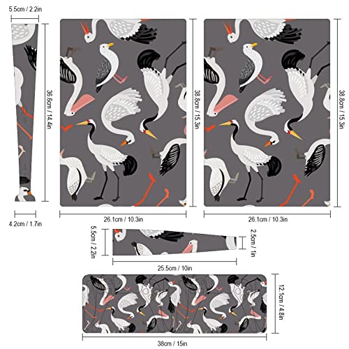 Crane Pelican Swan and Albatross Full Protective Skin Cover Design Wrap Decal Sticker Compatible with PS5 Digital Edition Console and Controller