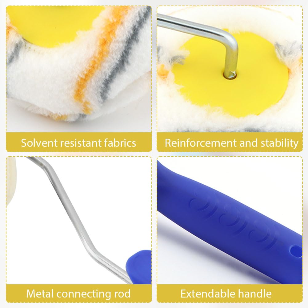 Corner Edger Paint Roller Corner Paint Roller Drywall Corner Roller Tool Corner Paint Roller Kit Paints Edger Corner Paint Roller Tool for Home Office Wall