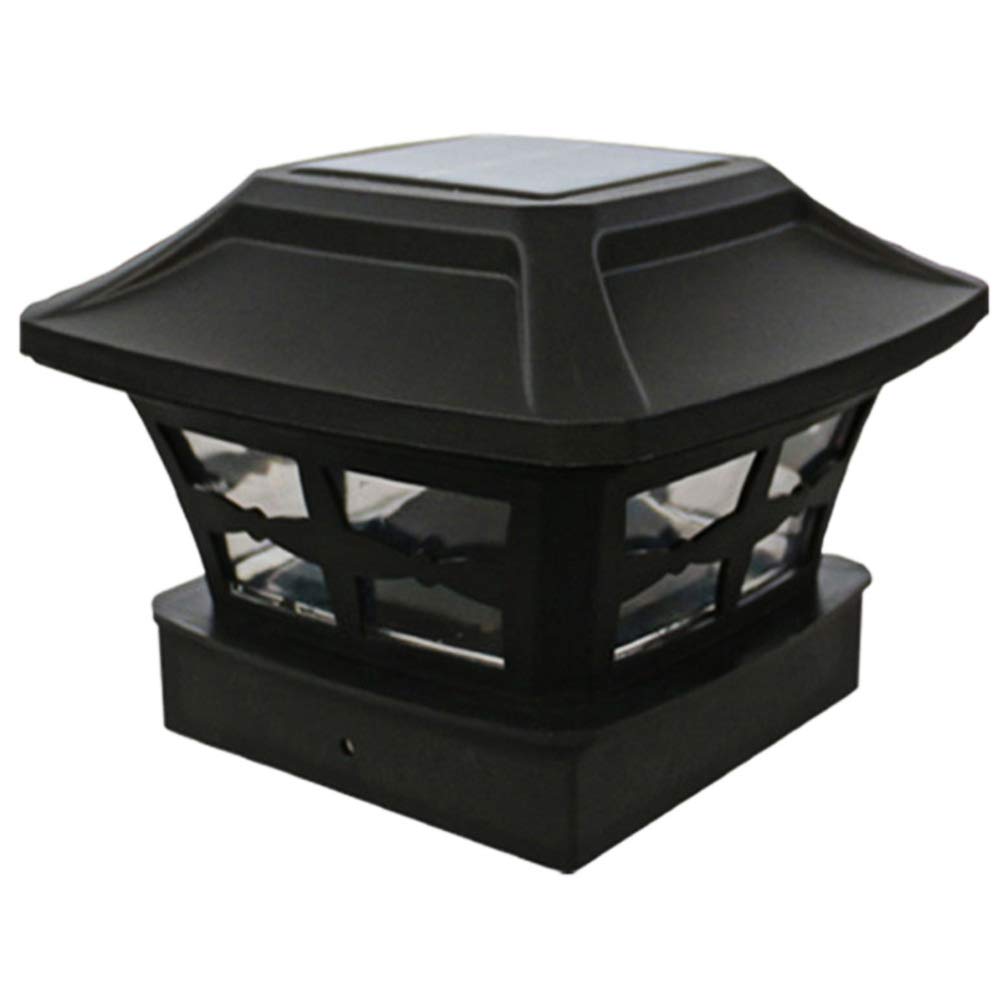 Uonlytech 1pc Solar Post Lamp Garden Fence Lights Stake Light Corridor Light Inground Light Pathway Post Lamp Garden Light Cap Lights Outdoor Solar Light Courtyard Lamp Lamps Plastic Square
