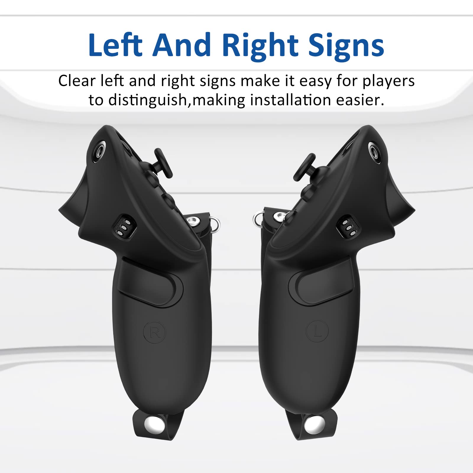 DawnHope Controller Grips Compatible with Meta Quest Pro Accessories, Silicone Grip Cover Protector for Oculus Quest Touch Pro Controllers with Knuckle Straps