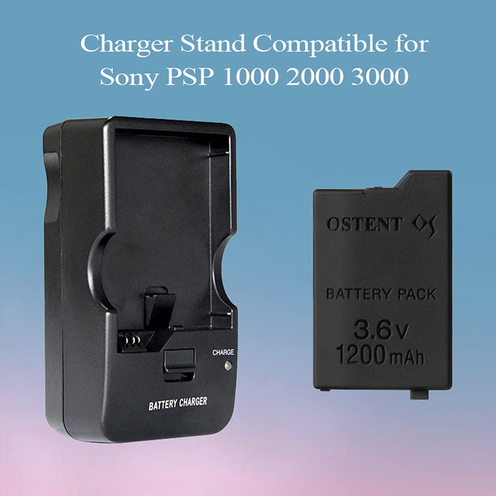 OSTENT US Battery Desktop Wall Charger Stand for Sony PSP 1000 2000 3000