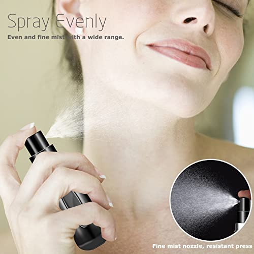 Fivexing 2Pcs Refillable Perfume Atomizer Bottles,Portable Mini Separate Perfume Bottle,Travel and Outings Spray Boxes Dispensers 5ml/0.2oz (Black)