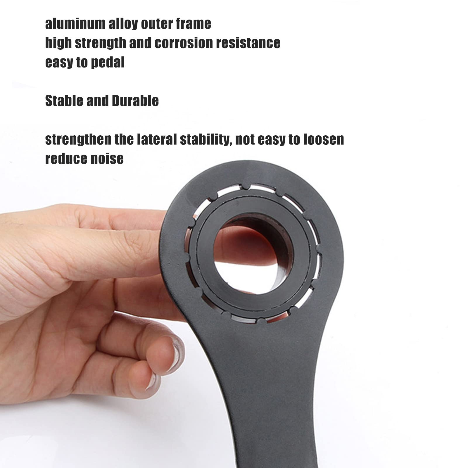 DAUERHAFT Mountain Bike Center Shaft, Exquisite Aluminum Alloy Lightweight Bike Threaded Bottom Bracket for Road Bikes