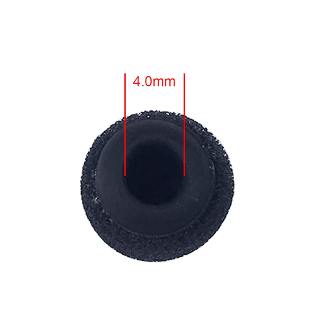 Canfon 2pcs Foam Windscreen Covers/Pop Filter/Wind Shield with Silicone Holder Compatible for RODE Smartlav+ Lavalier Mic with Diameter of 4-5.0mm (Black)