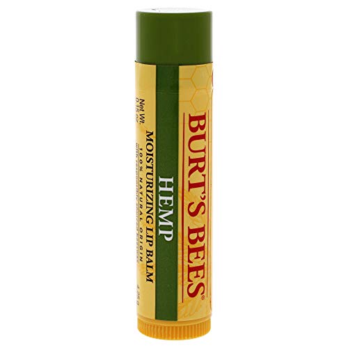 Burts Bees 100% Natural Origin Moisturizing Lip Balm, Hemp with Beeswax, 0.15 Oz