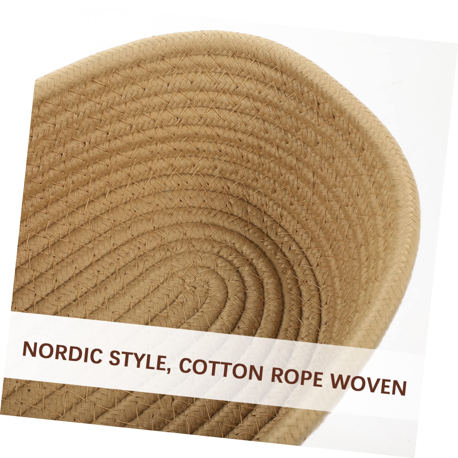 Cabilock Rope Cotton Basket, Small Woven Storage Bins, Khaki Color, 150 Special Features