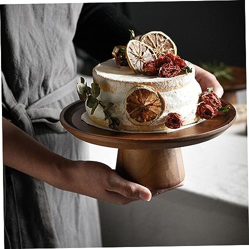 GRIRIW Tall Cake pan Wood Serving Tray Wood Tray Trays for Coffee Table Christmas Display Tower Rustic Cake Plate Cupcake Stand Coffee Table Plate Organizer Trays Candy nut Tray Food