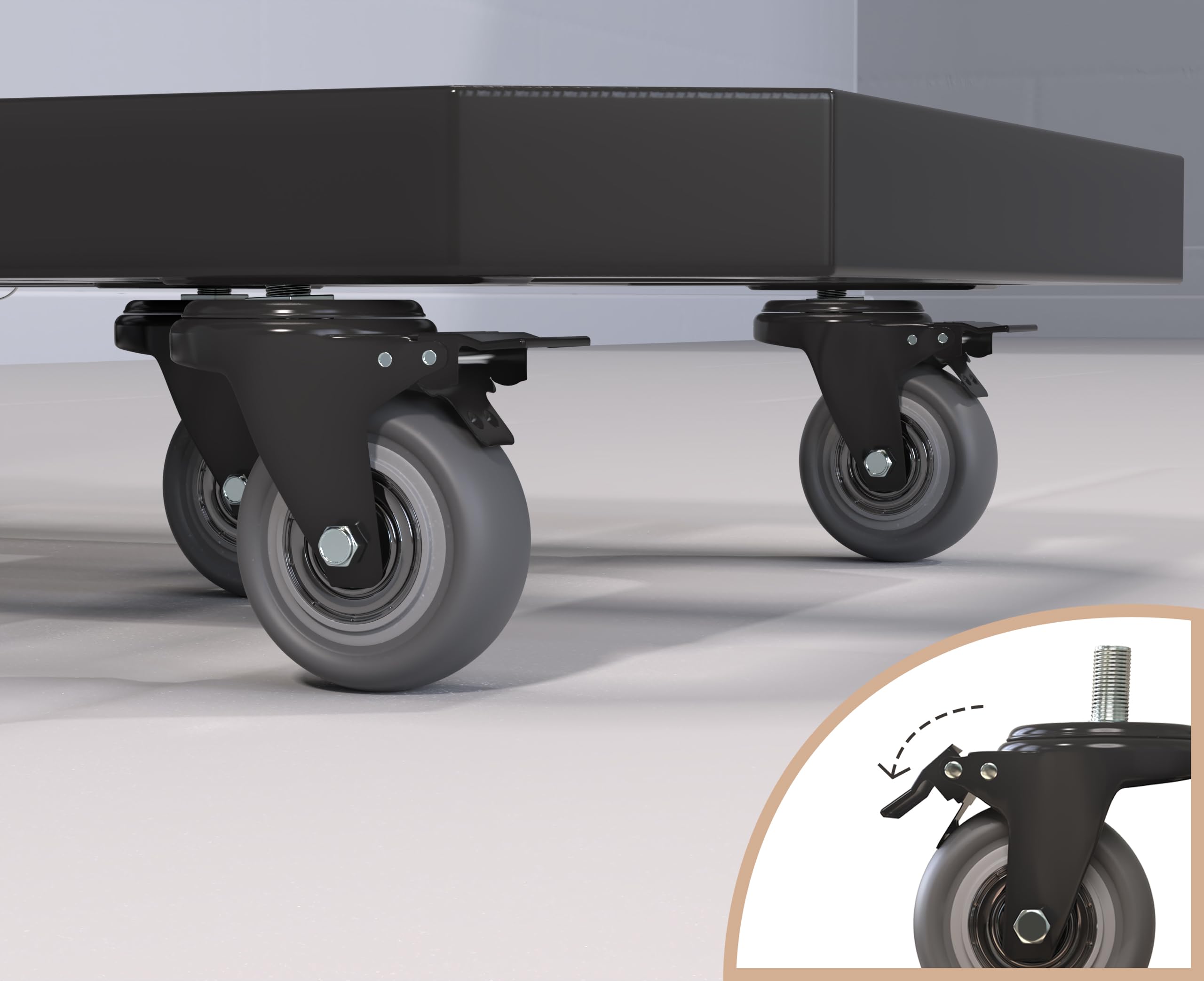 Davcreator Hand Push Truck with Wheels for Moving Furniture Shopping Cart 100LBS Load Capacity