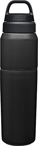 CamelBak MultiBev Water Bottle & Travel Cup – Vacuum Insulated Stainless Steel – Black – 22oz bottle & 16oz cup
