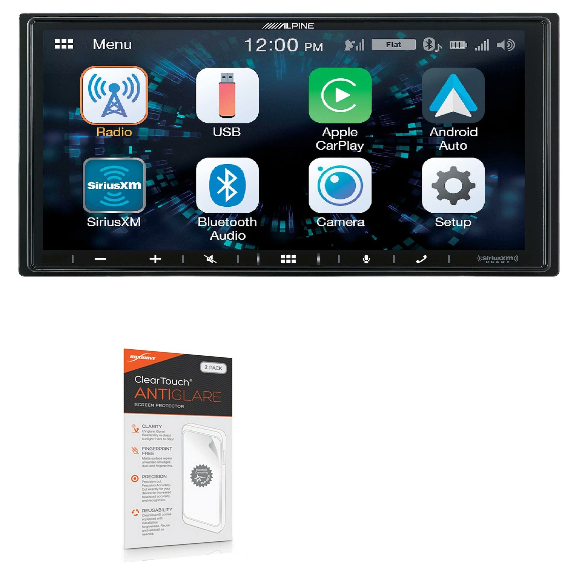 BoxWave Screen Protector Compatible with Alpine iLX-W650 - ClearTouch Anti-Glare (2-Pack), Anti-Fingerprint Matte Film Skin for Alpine iLX-W650, Alpine iLX-W650, iLX-407