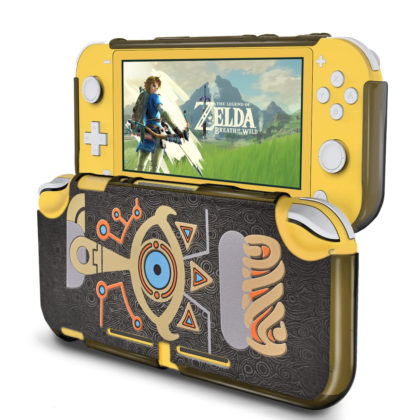 Dabozi Protective Case for Switch Lite of Zelda Breath of The Wild,Hard PC Shock-Absorption and Anti-Scratch Design, Embossed with Sheikah Slate Eye Compatible Switch Lite