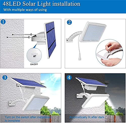 KLFJFD Solar Lights Outdoor,48 LEDs Solar Light for Outdoor Garden Wall Yard LED Security Lighting with Adjustable Lighting Angle,for Home Garden