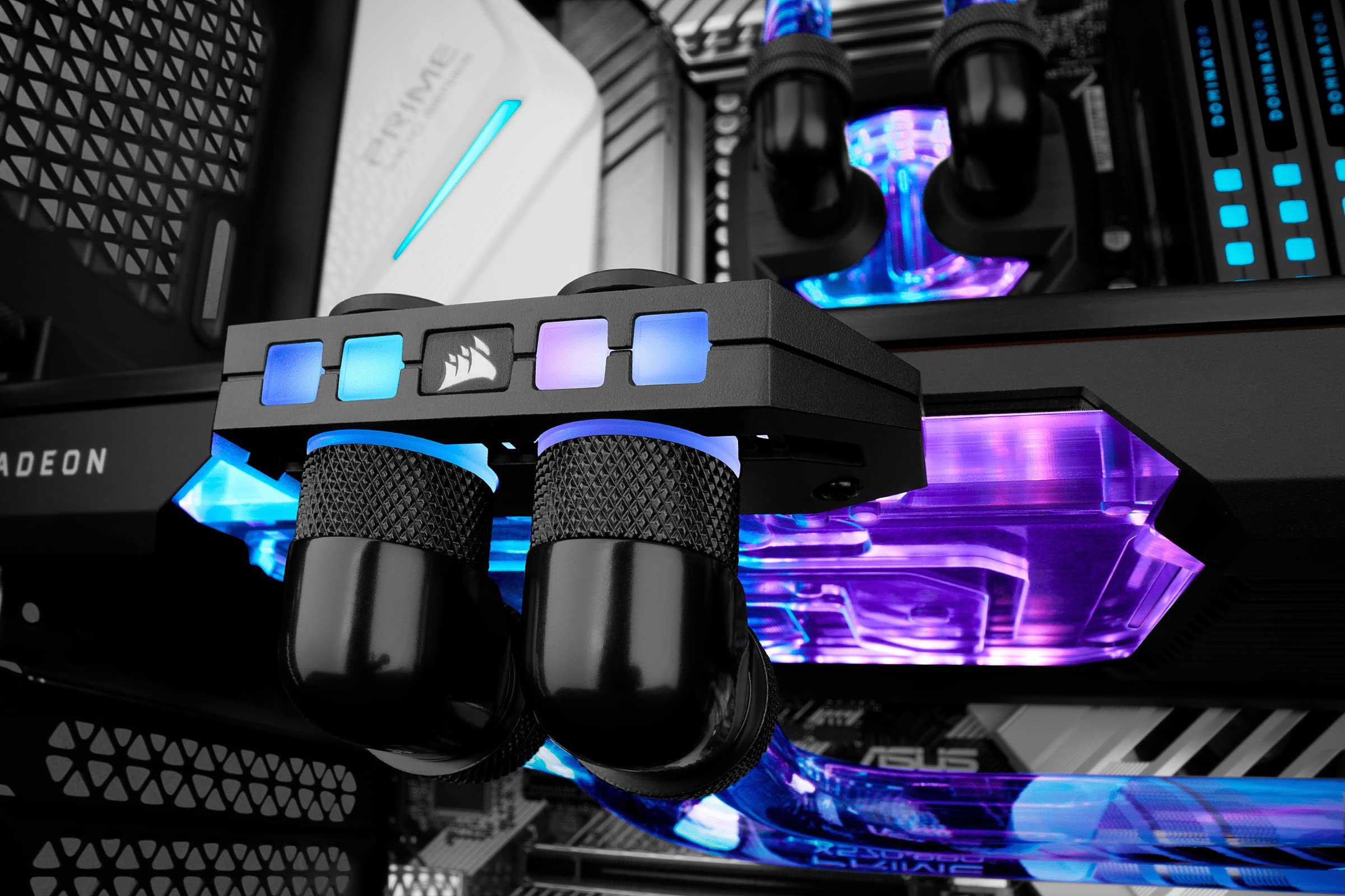 Corsair Hydro X Series iCUE XH5000i RGB PRO Custom Cooling Kit (Hardline CPU Cooling Loop, Pre-Bent Tubing, Dynamic RGB Lighting, Easy Installation, Made for CORSAIR 5000X/D Series Cases) Black