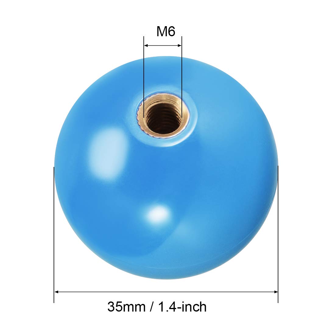uxcell Joystick Ball Top Handle Rocker Round Head Arcade Game DIY Parts Replacement Blue 2Pcs